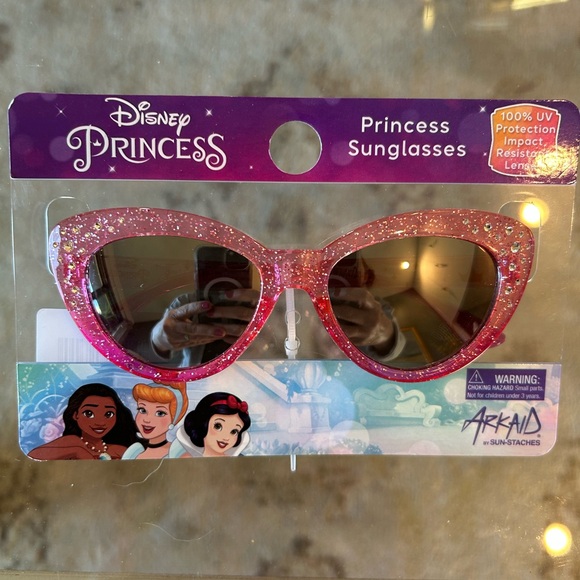 Disney | Accessories | Disney Princess Pink Glitter Sunglasses | Poshmark